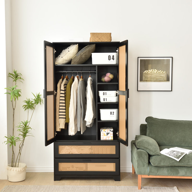Solid pine wood wardrobe store